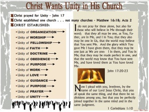How to have Biblical UNITY | Borger church of Christ @ Franklin & Juniper